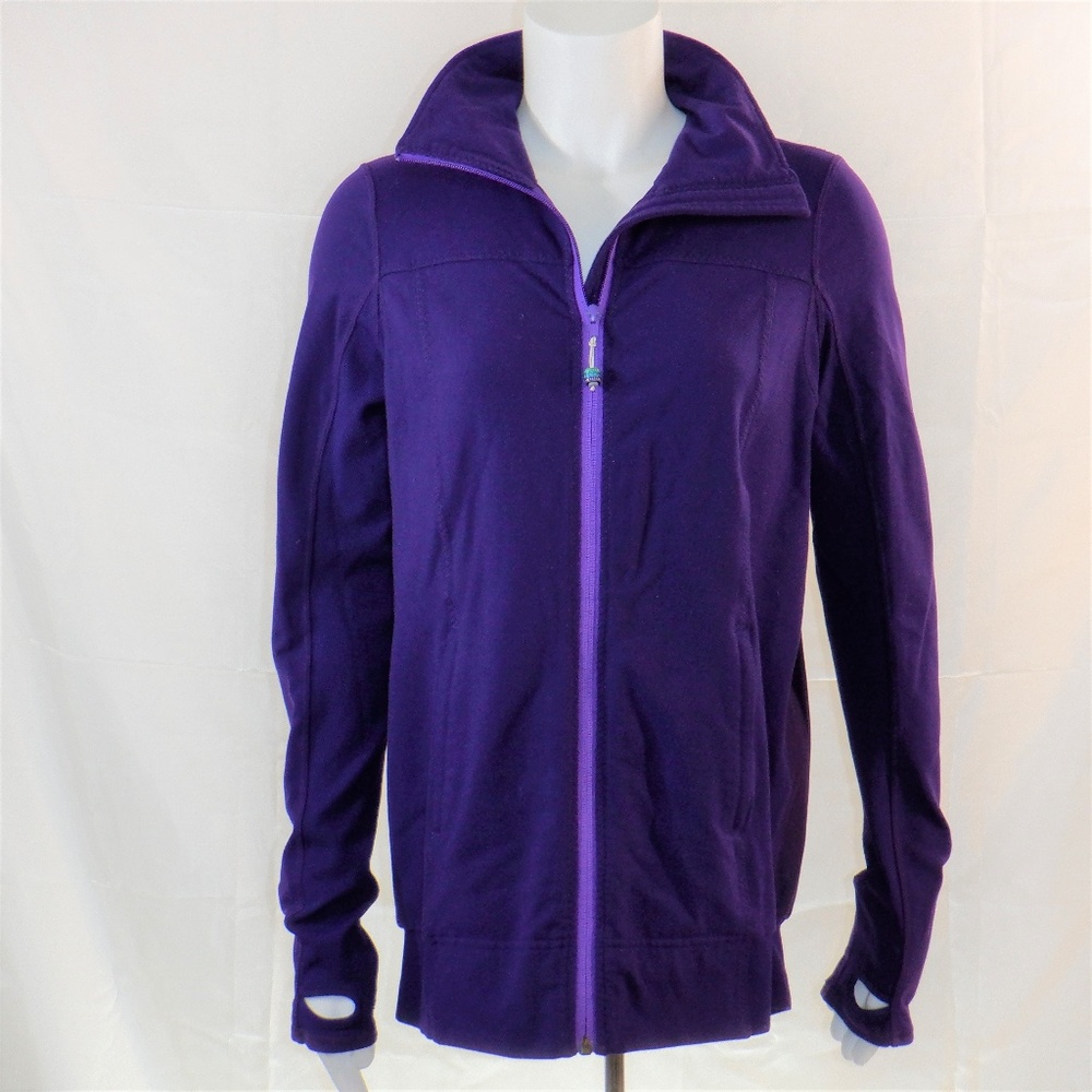 Lululemon Athletica Tadasana Purple Mesh Jacket - Gem